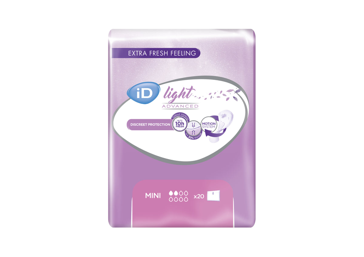 iD Light Advanced Mini - Discreet pads women with light incontinence